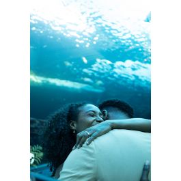 The Proposal-Two Oceans Aquarium Cape Town-A Lady Hugging Her Partner